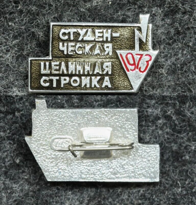 Знак Студенческая целинная стройка 1973 год ССО - Значки и знаки